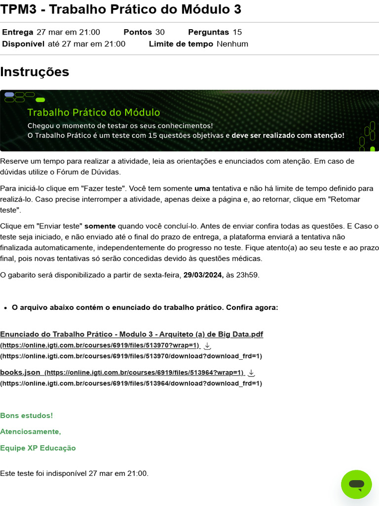 TPM3 - Trabalho Prático Do Módulo 3 - 2024-2A - Bootcamp Arquiteto (A) de Big Data | PDF | Mongo ...