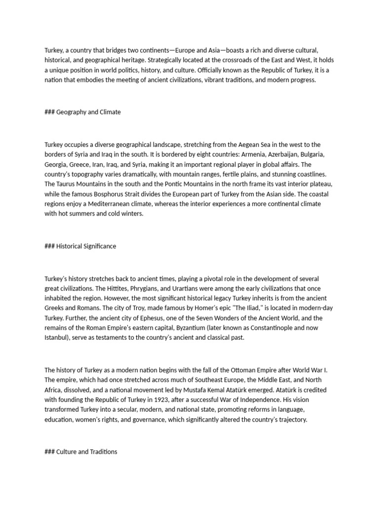 turkey | PDF | Turkey | Istanbul