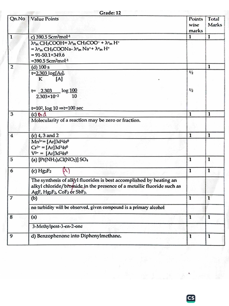 CASE Marking Scheme 2024 | PDF