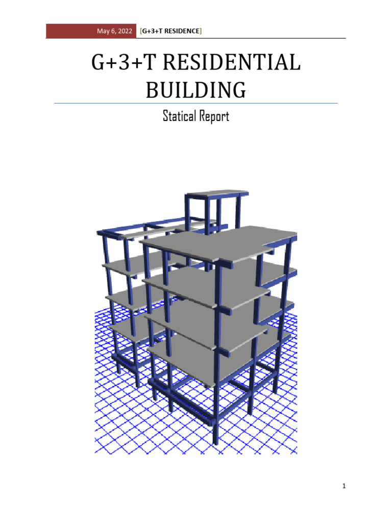 Meheret B+G+4+T STATICAL REPORT | PDF | Structural Analysis | Beam (Structure)