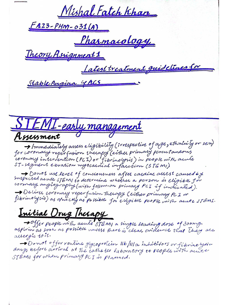 Pharmacology Assignment 1 (Mishal) | PDF