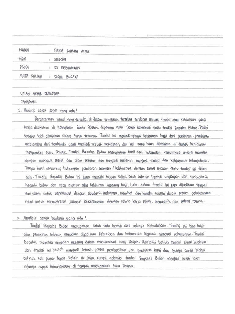 311120009 SISKA UAS SOSBUD | PDF