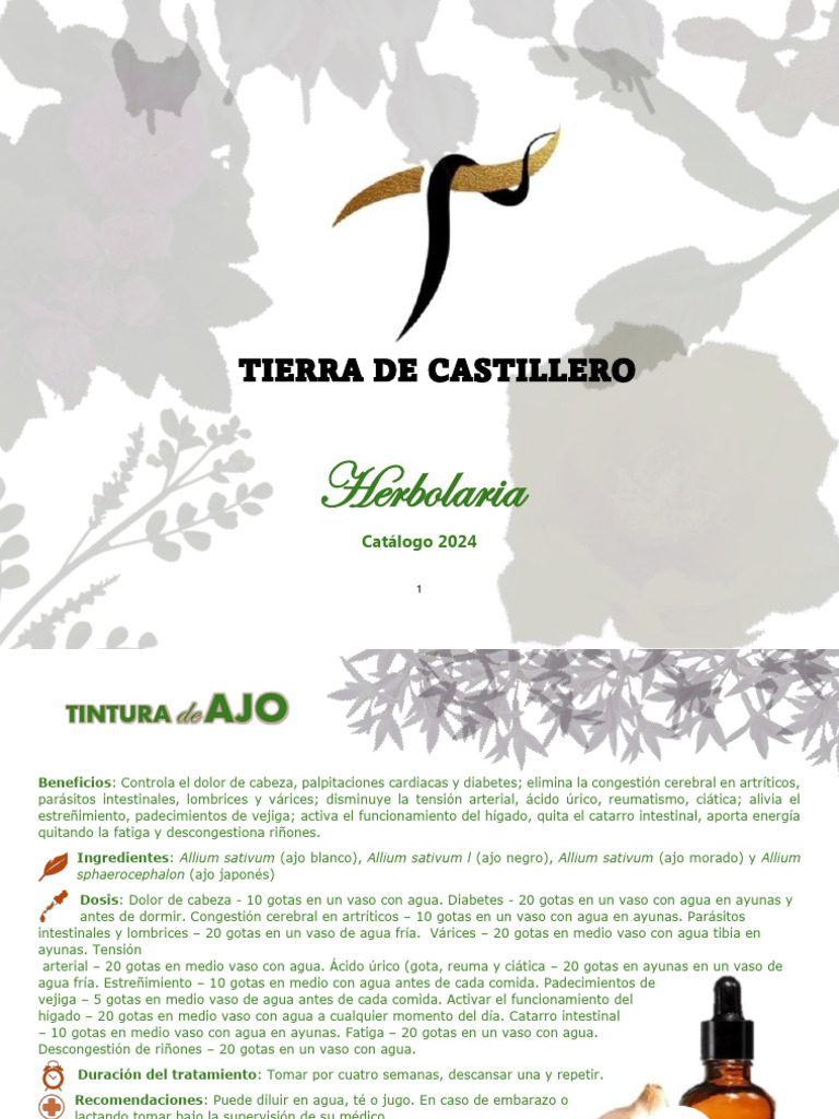 Catalogo Herbolario 2024-25 | PDF | Alergia | Ajo