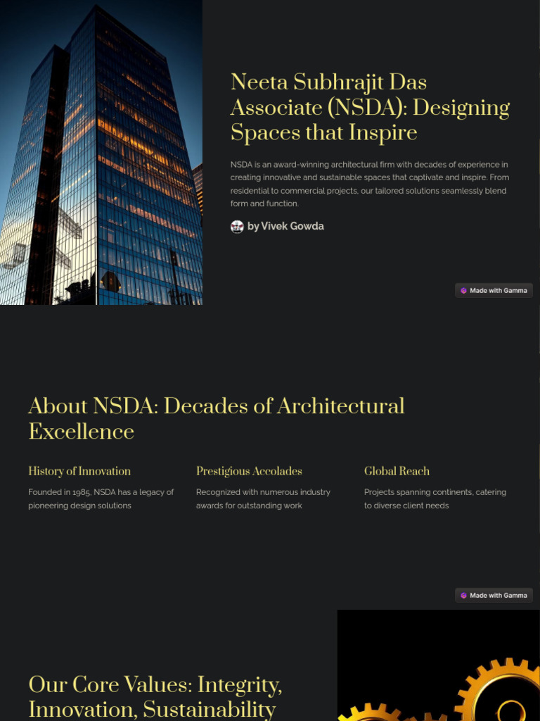 NSDA: Innovative Architectural Design and Services | PDF