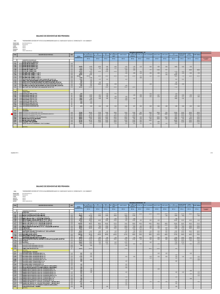 Planilla Des RP - A4301 | PDF
