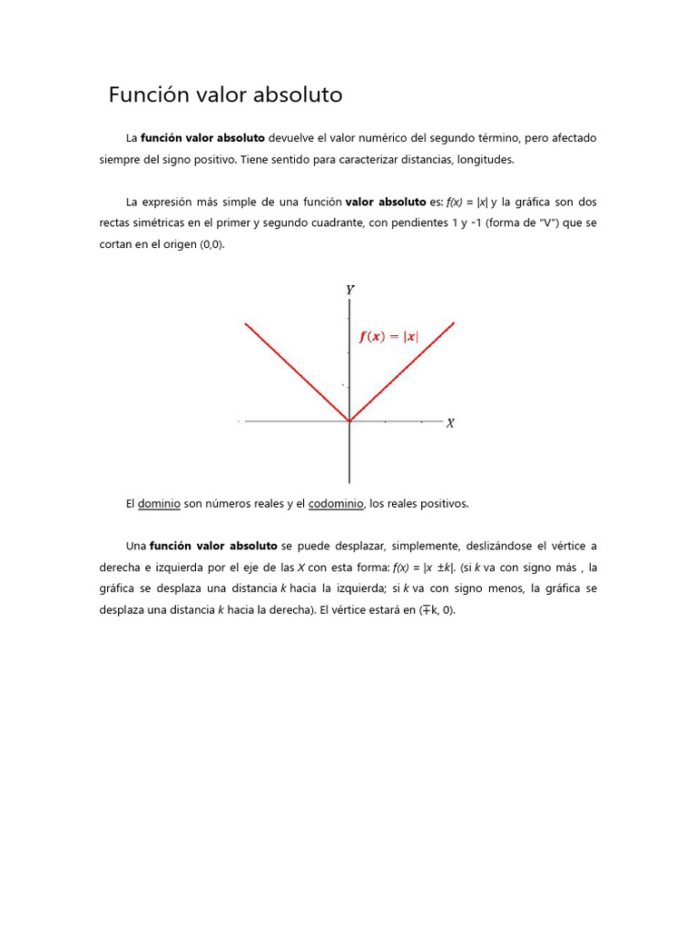 Función Valor Absoluto | PDF