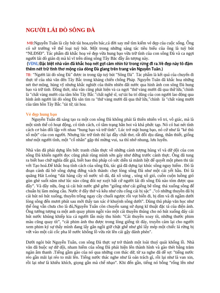 Nguoi Lai Do Song Da | PDF