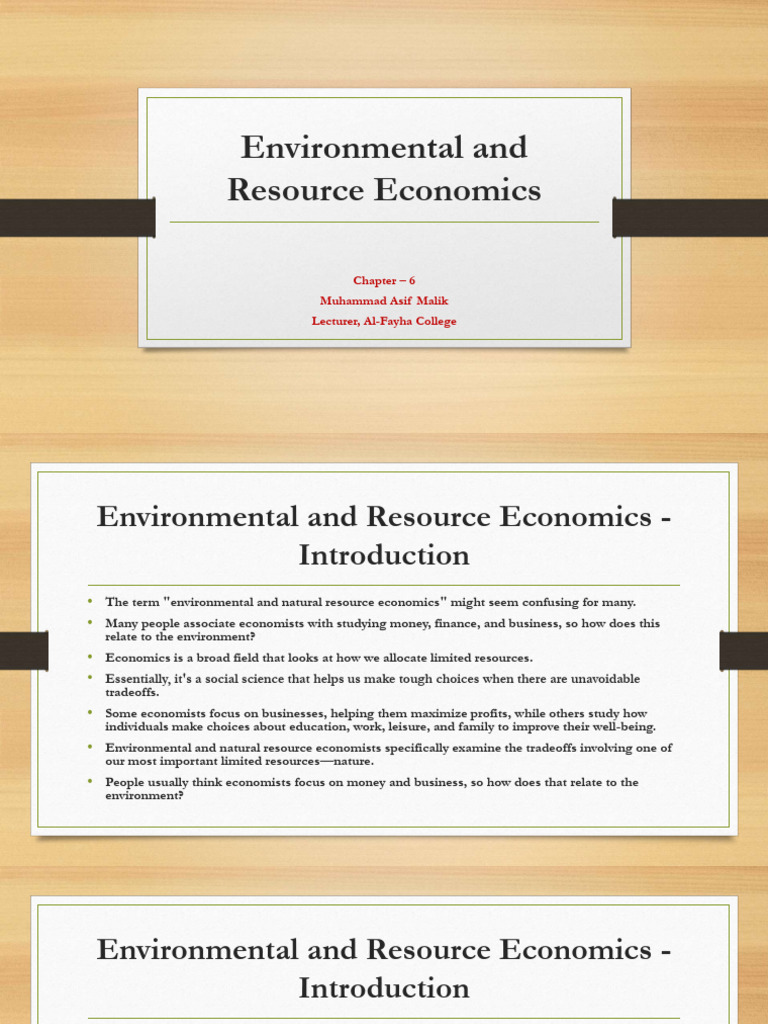 Environmental and Resource Economics | PDF | Externality | Economics