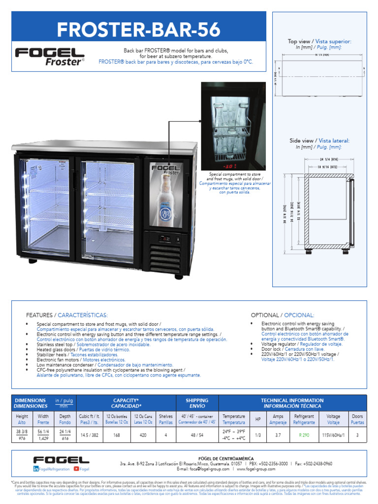 Froster Bar 56 | PDF | Cantidades fisicas | Materiales