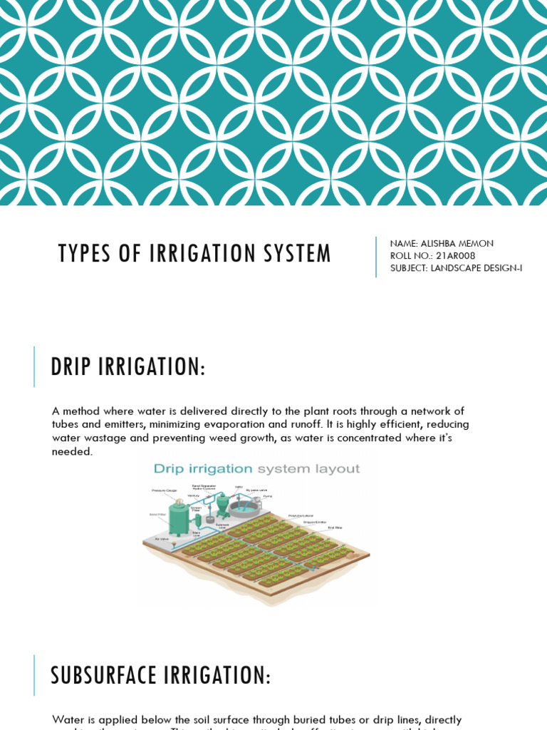 Types of Irrigation System | PDF | Irrigation | Environment