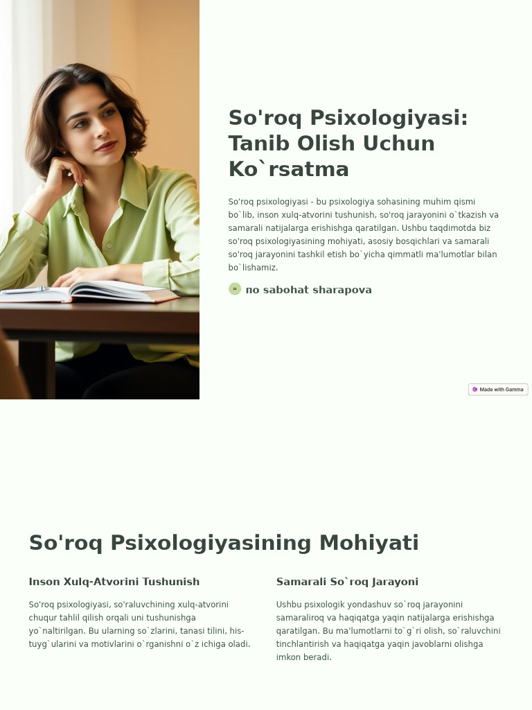 Soroq-Psixologiyasi-Tanib-Olish-Uchun-Korsatma | PDF