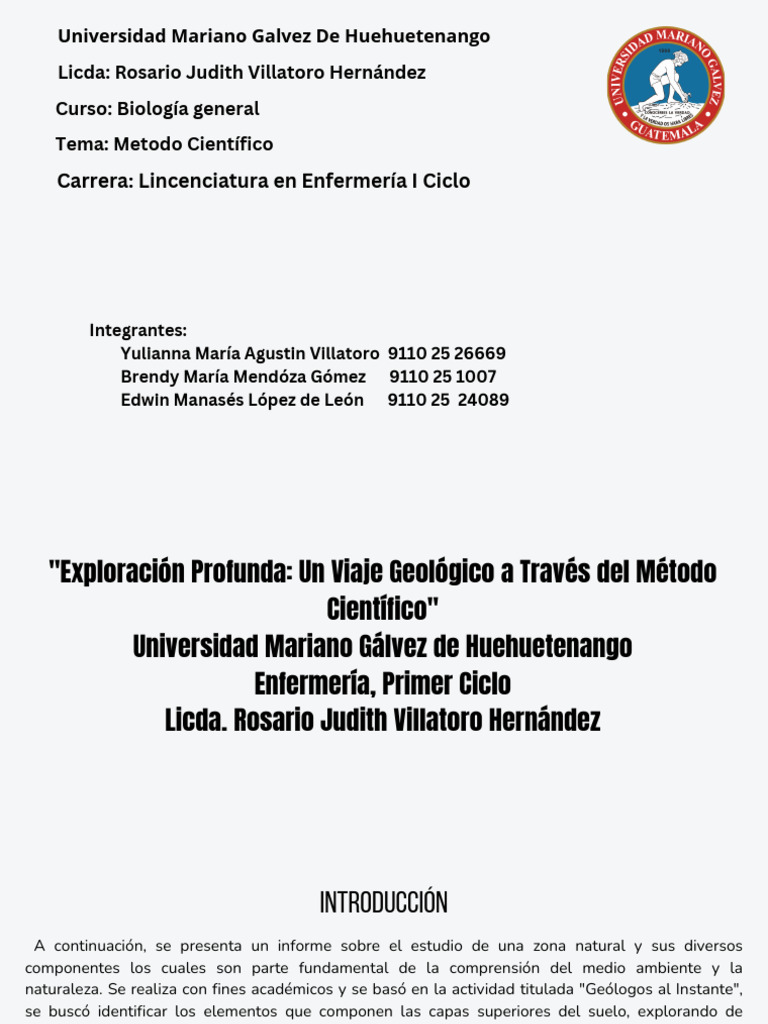 Metodo Cientifico | PDF | Suelo | Geología