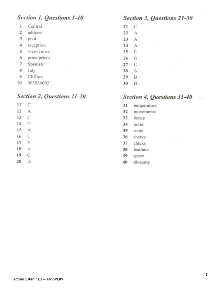 Test 1 - Answers | PDF
