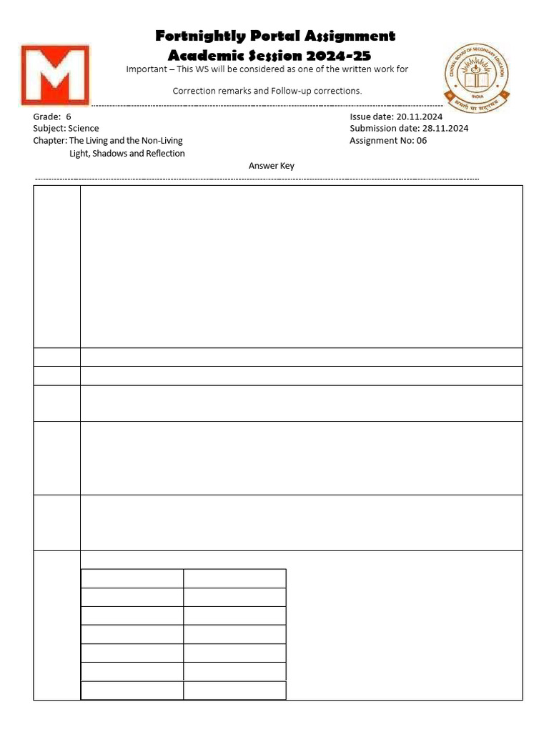 Assignment ans ch 7 & 12 | PDF | Light | Physical Phenomena