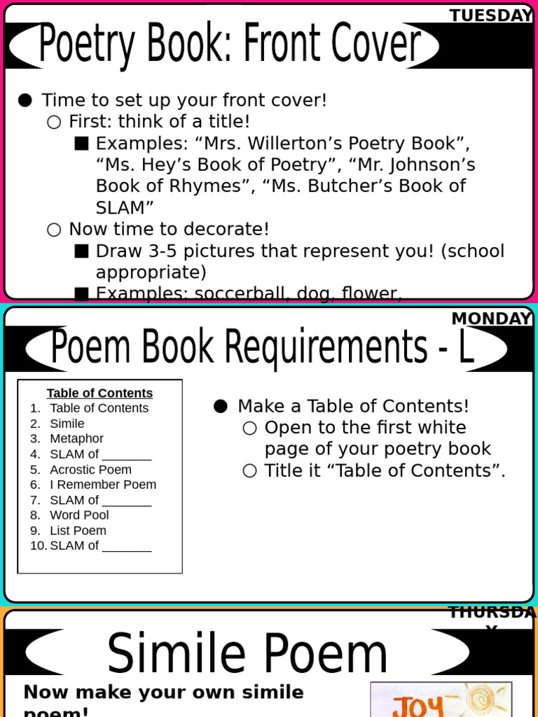 CG+Poetry+Book+Project L | PDF | Poetry | Rhyme