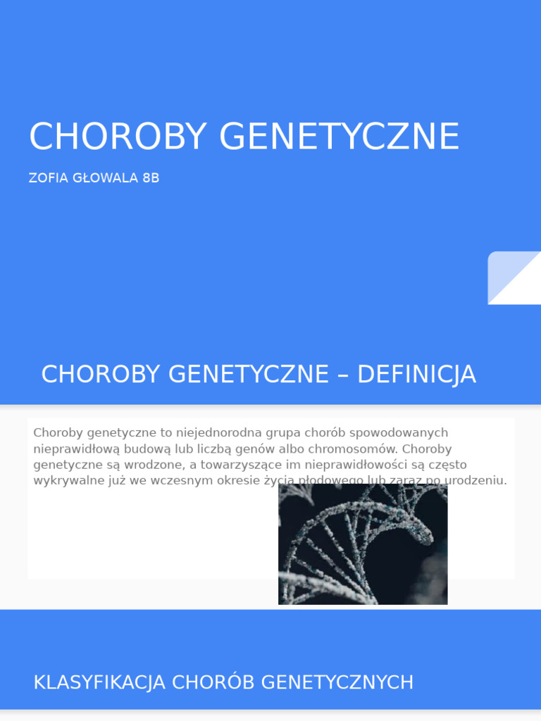 Choroby Genetyczne | PDF