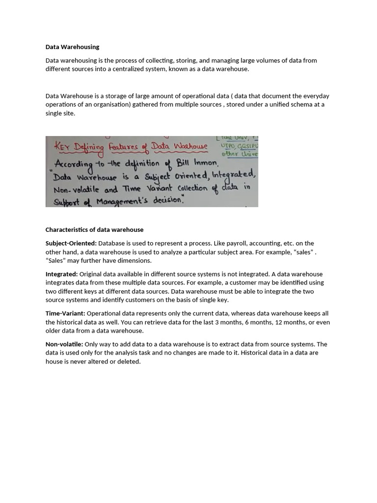 Data Warehousing | PDF | Data Warehouse | Data