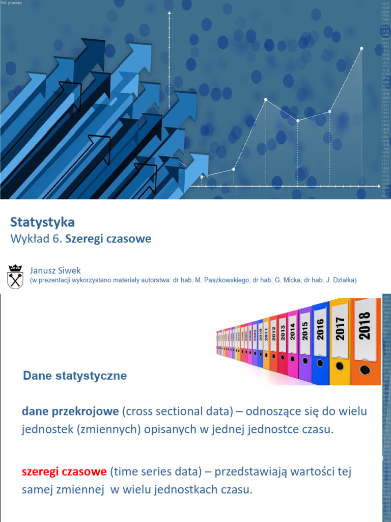 Wyklad 08. Szeregi Czasowe | PDF