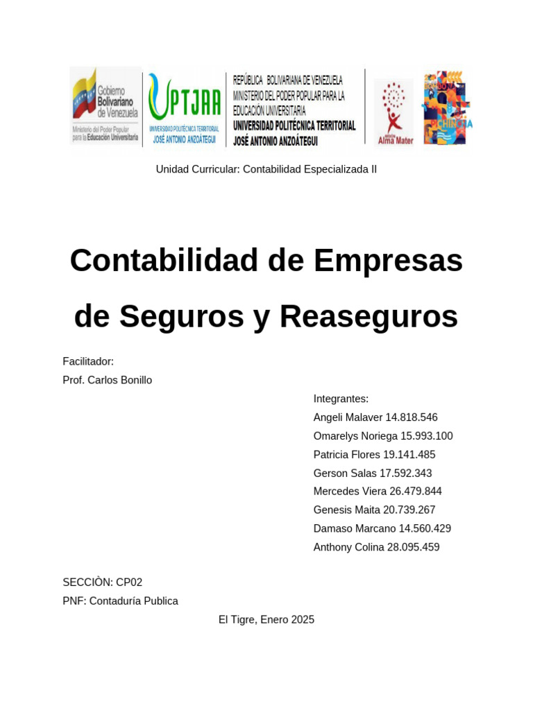 Contabilidad de Seguros y Reaseguros | PDF | Seguro | Reaseguro