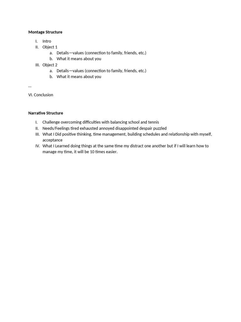 Sample Outlines | PDF