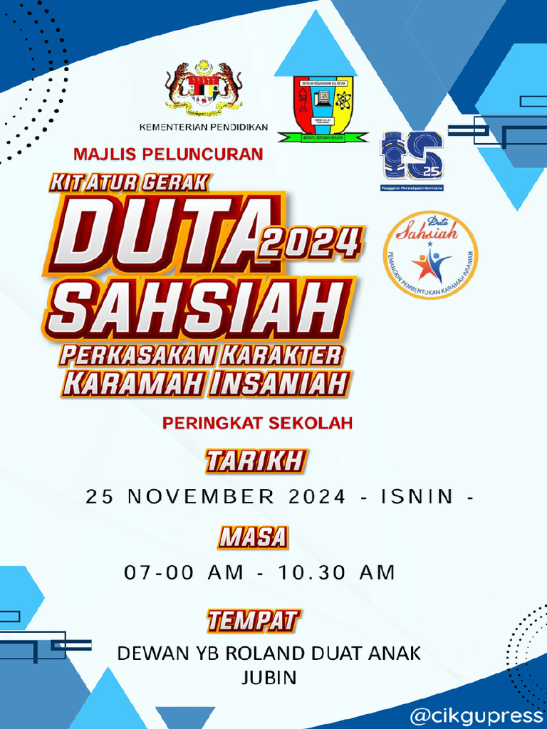 Buku Program Duta Sahsiah 2024 | PDF