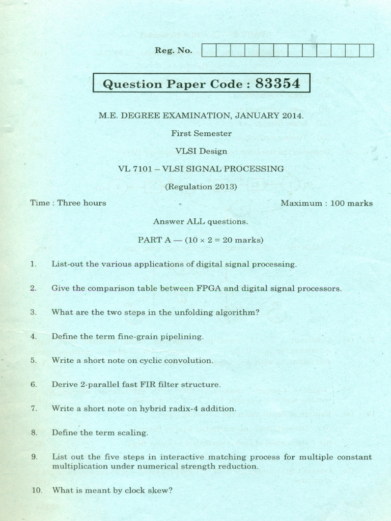 Vlsi Signal Processing 2014 Pdf Filter Signal Processing Field Programmable Gate Array