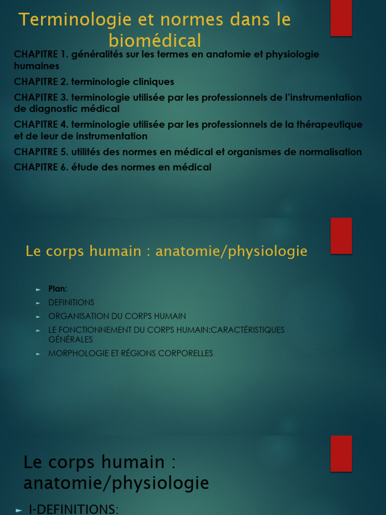 Terminologie Anatomique en Biomédical | PDF | Muscle | Système de ...