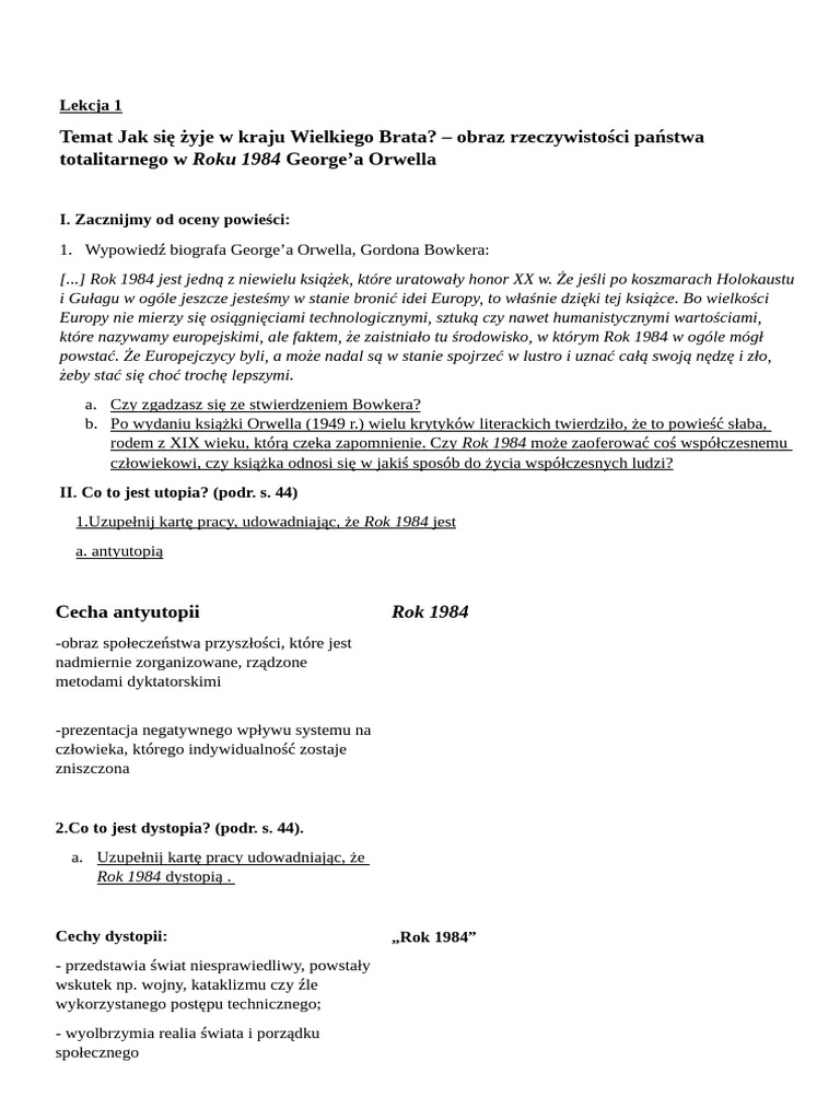 Dok2 Orwell Rok 1984 | PDF