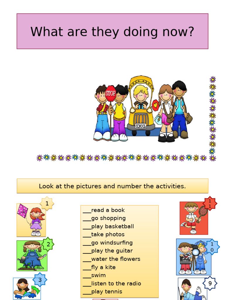 What Are They Doing Now PPT Fun Activities Games Grammar Drills Role ...