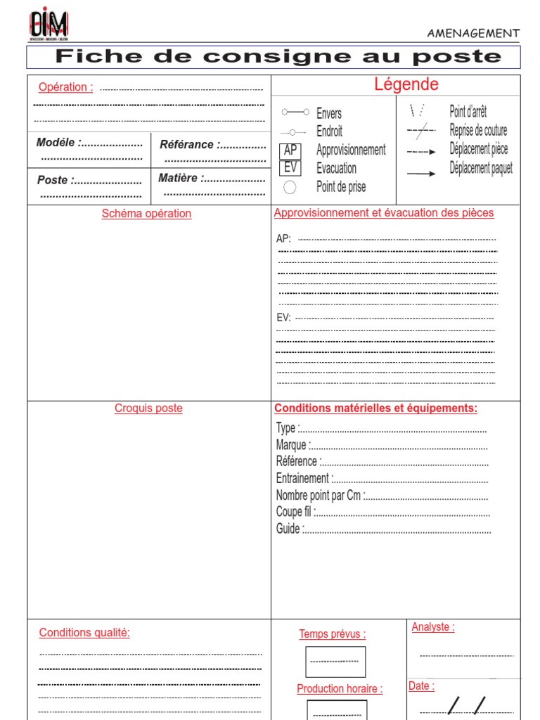 Fiche de Consigne Au Poste-OI... | PDF