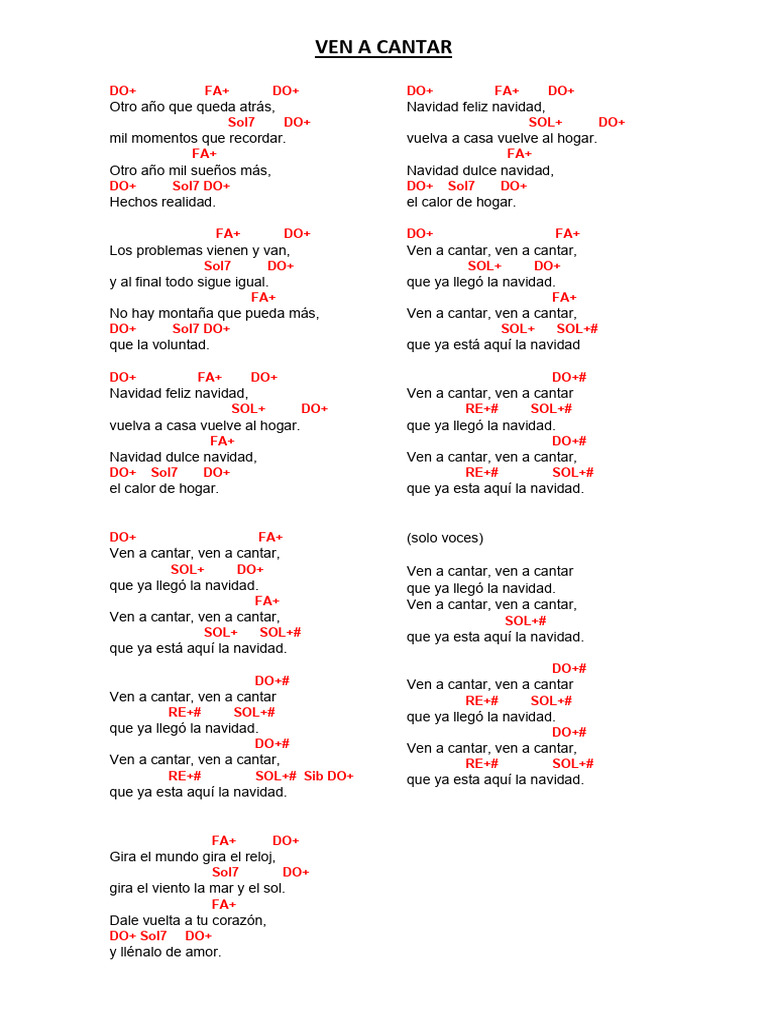 Ven a Cantar | PDF