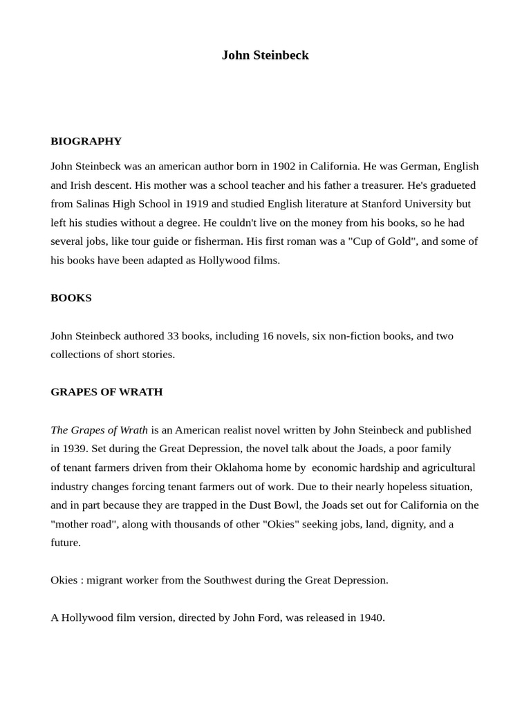 John Steinbeck | PDF