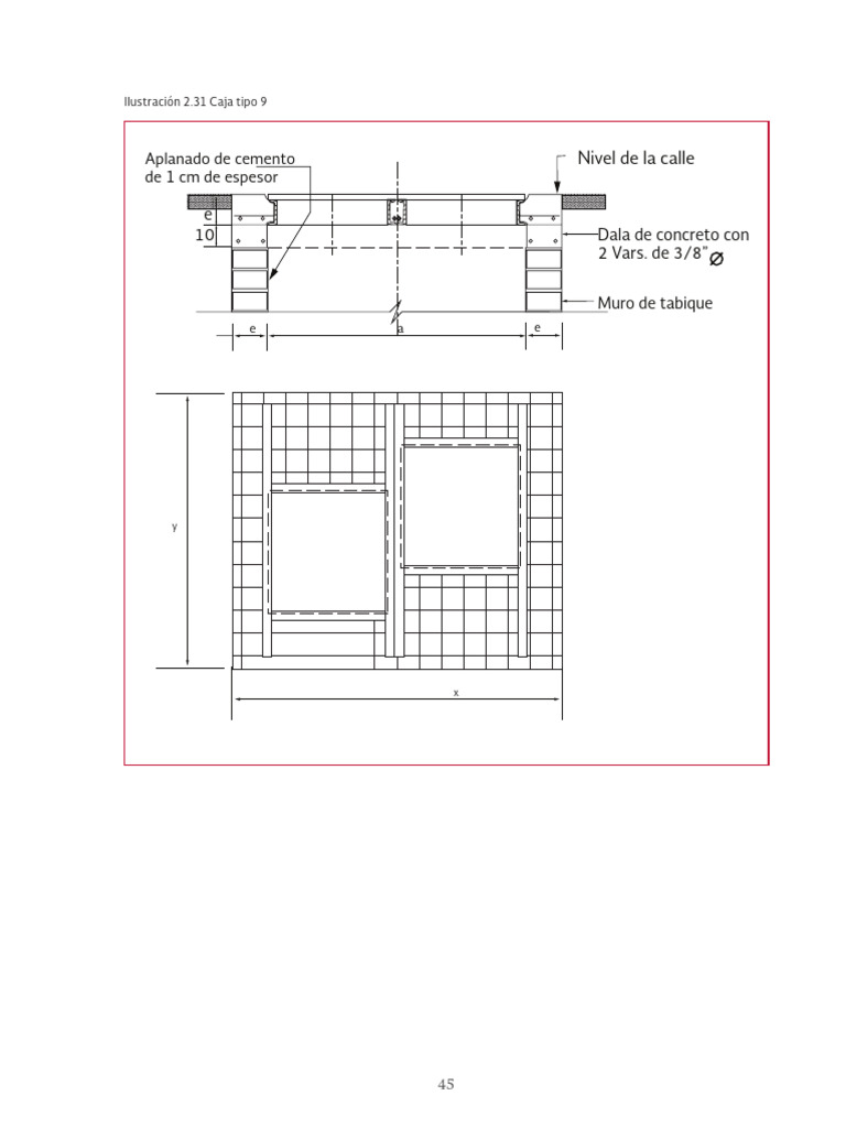 E 10 Dala de Concreto Con 2 Vars. de 3/8" Muro de Tabique: Aplanado de ...