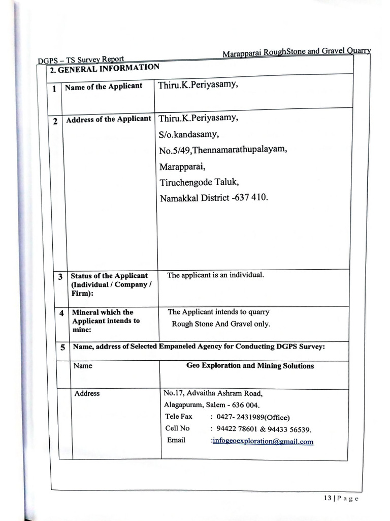 R Pramasivam DGPS Survey Report_2 | PDF