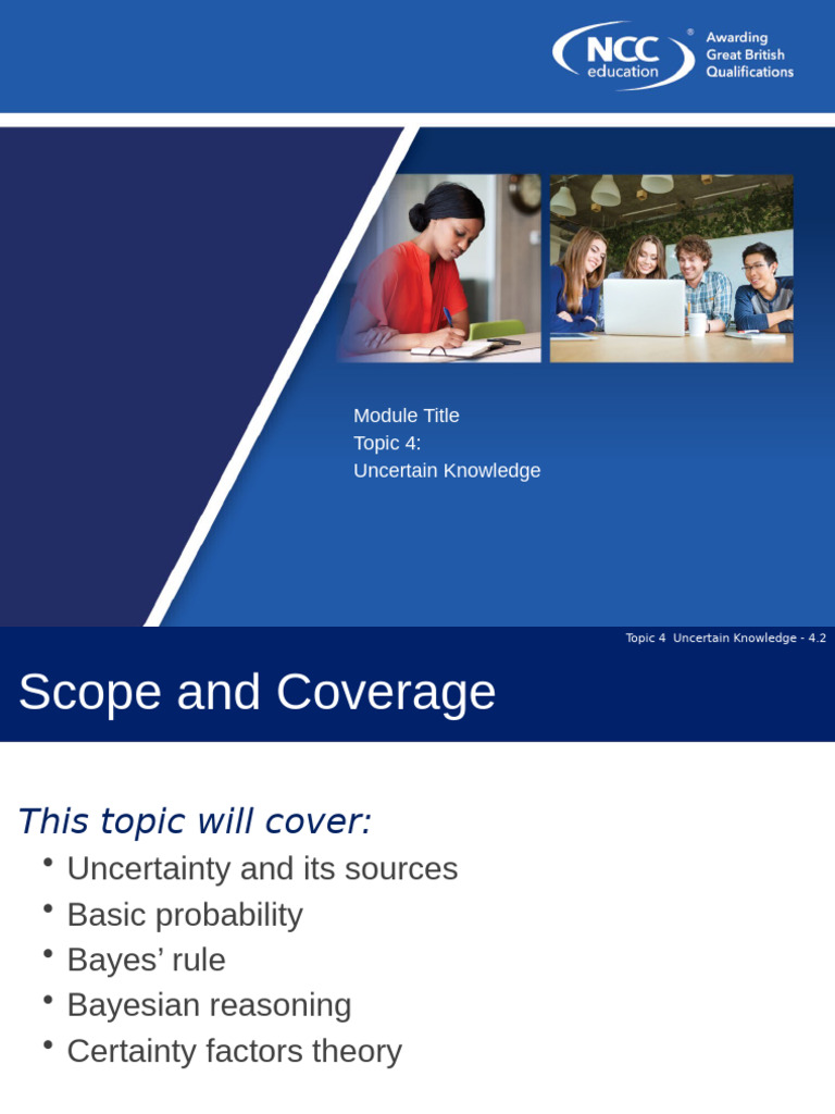 Topic 4 - Uncertain Knowledge | PDF | Bayesian Inference | Evidence