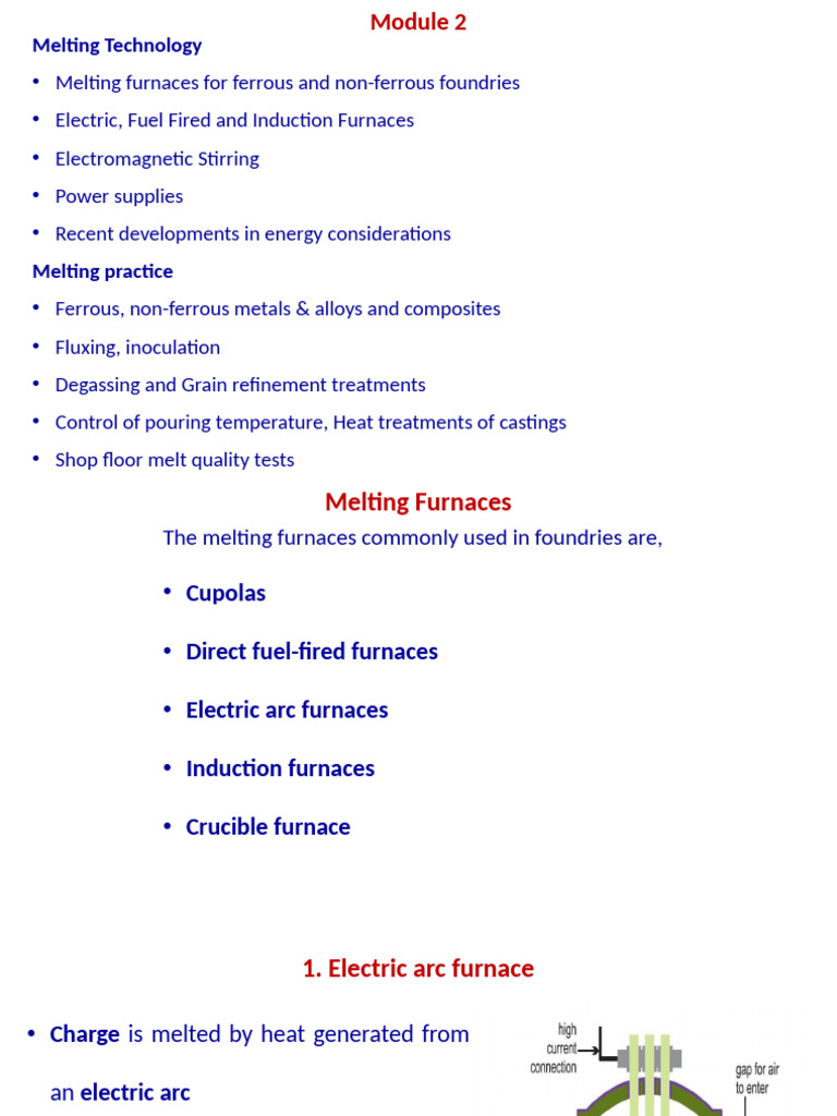 Module-2 Melting Technology and Melting Practices 2 | PDF | Steel ...