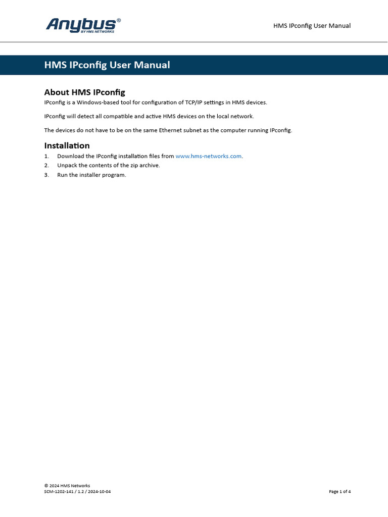 hms-scm-1202-141 | PDF | Ip Address | Computer Network