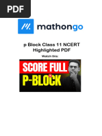 Class 12 Chemistry: p Block Guide | PDF