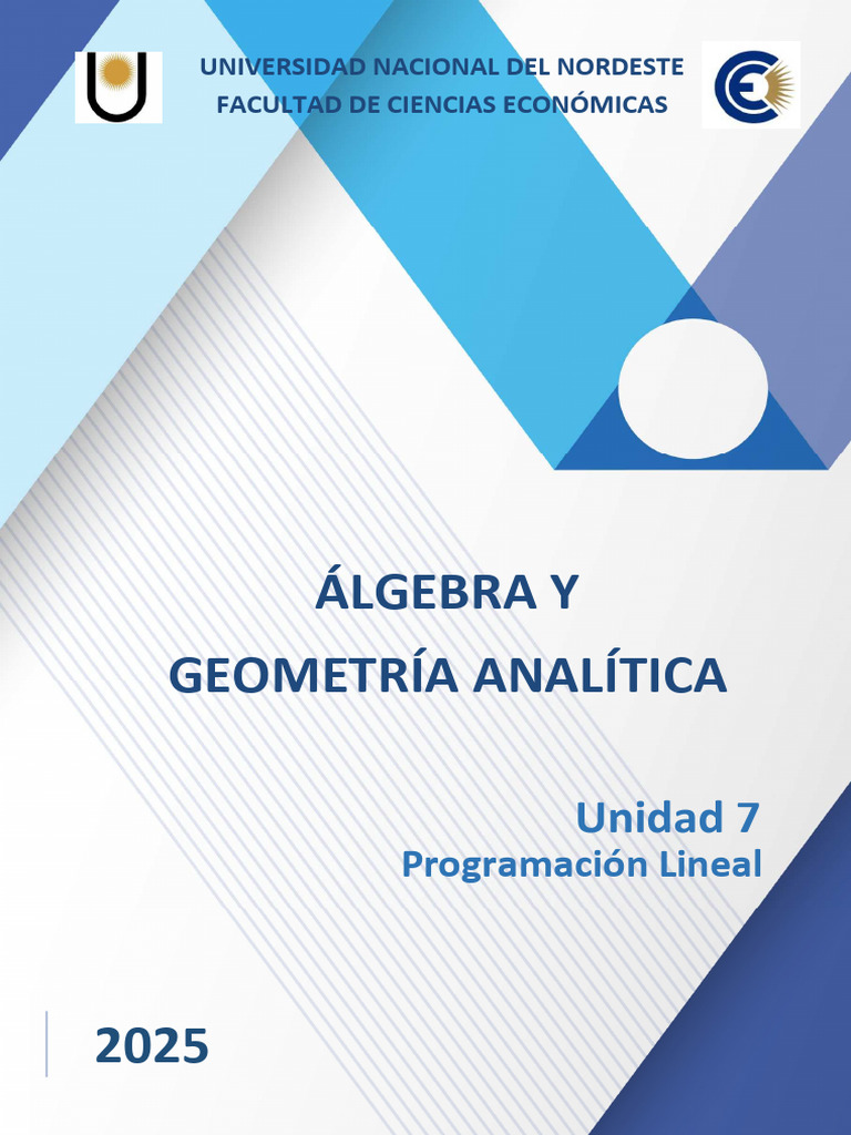 Programación Lineal en Álgebra y Geometría | PDF | Programación lineal ...