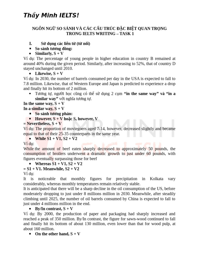 So-Sánh-Trong-IELTS-Writing-Task-1 | PDF