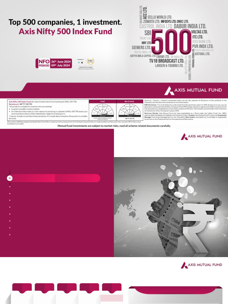Axis Nifty 500 Index Fund NFO | PDF | Investing | Investment Management