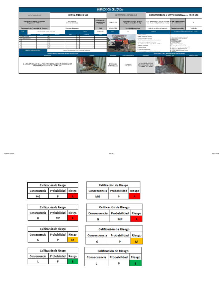 Inspeccion Cruzada Omnia Médica-Coskaj | PDF