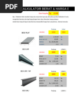 Tabel Berat Dan Ukuran Bondek | PDF