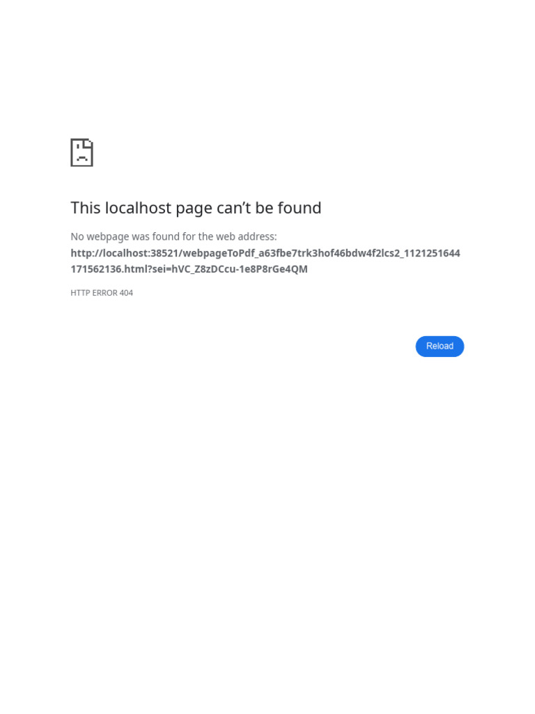 This Localhost Page Can't Be Found: No Webpage Was Found For The Web ...