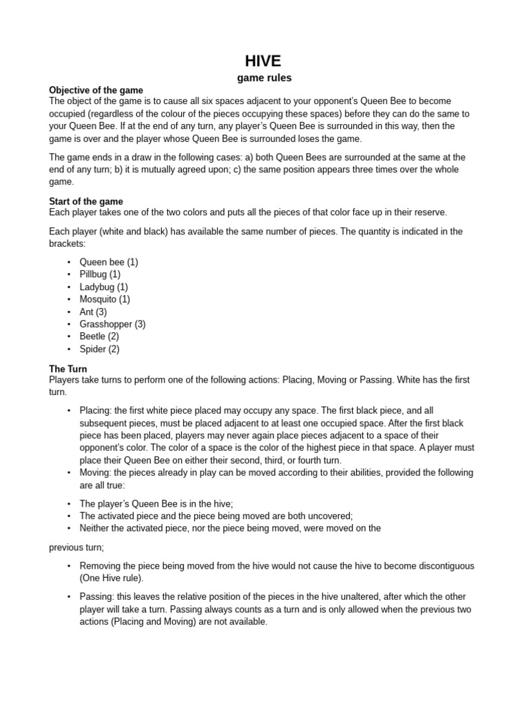 Hive Rules | PDF