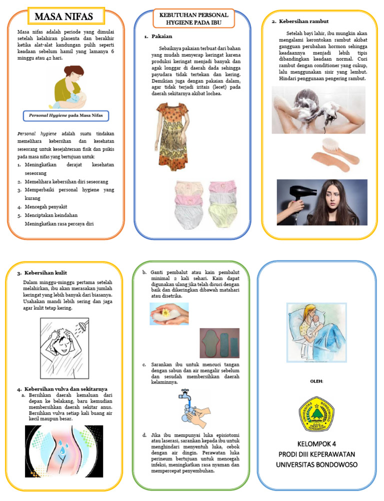 Leaflet Hygiene Post Partum | PDF