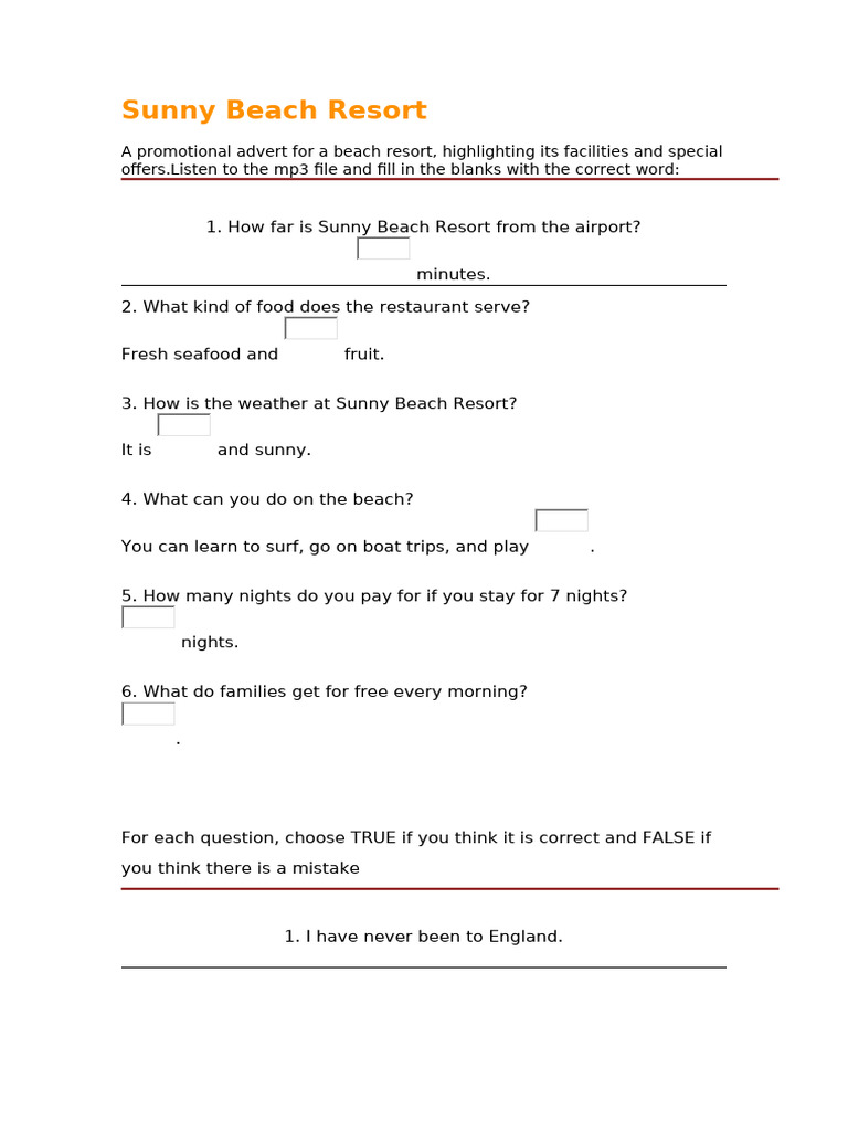 Sunny Beach Resort | PDF