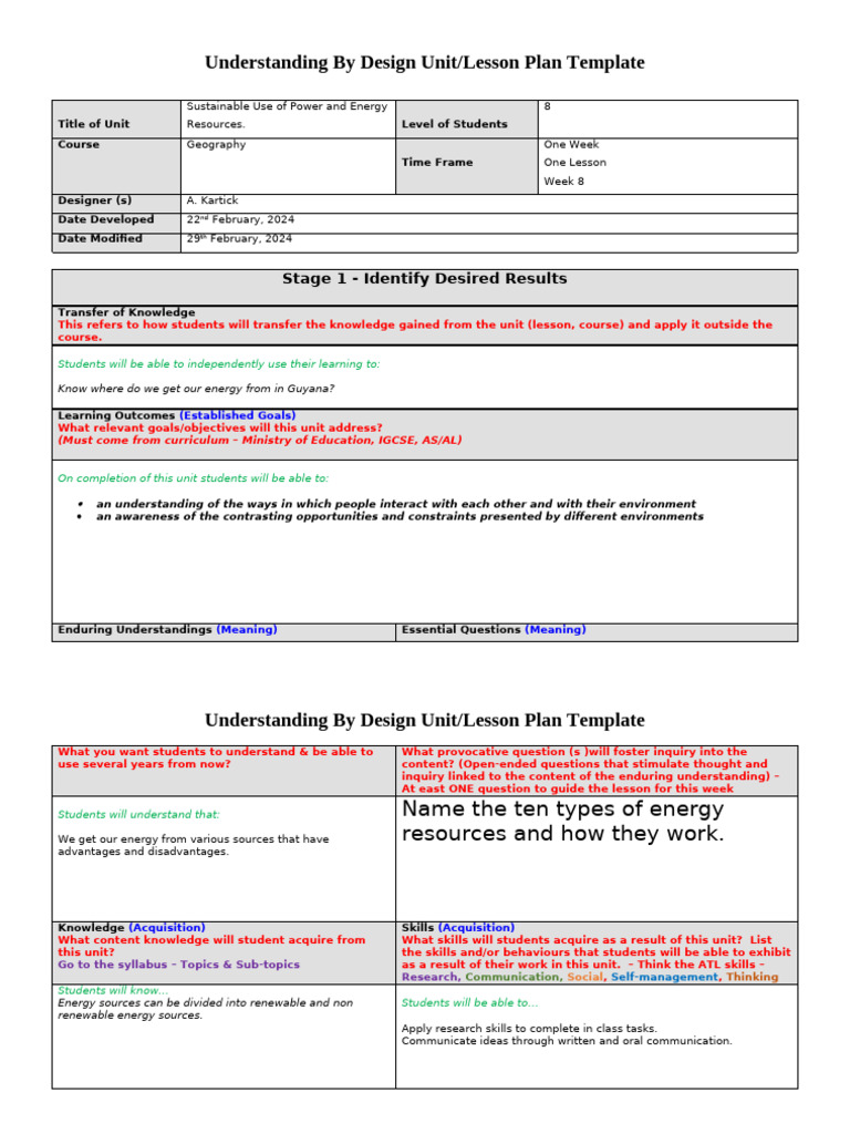 Kartick Geo f2 (t2) (Wk9) Journal | PDF | Lesson Plan | Learning