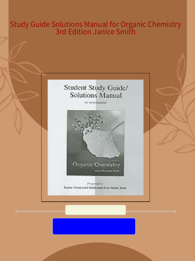 Study Guide Solutions Manual For Organic Chemistry 3rd Edition Janice ...
