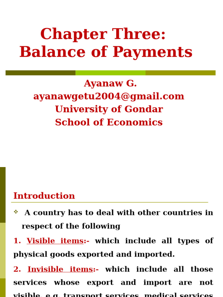 Understanding Balance of Payments | PDF | Balance Of Payments ...